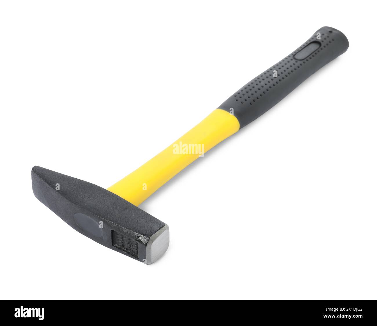 New hammer with rubber handle isolated on white Stock Photo - Alamy