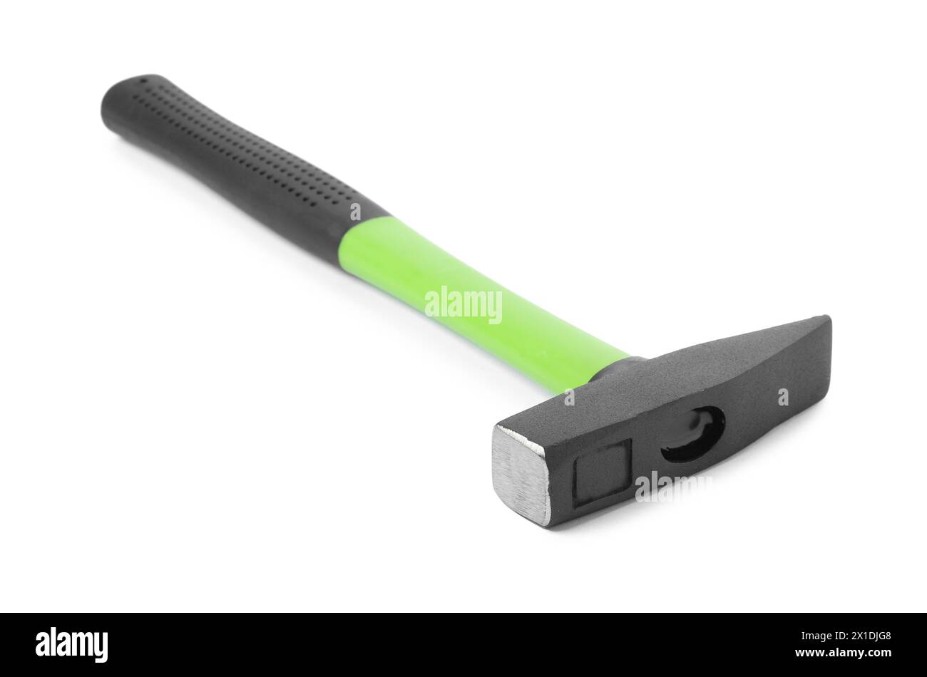 New hammer with rubber handle isolated on white Stock Photo - Alamy