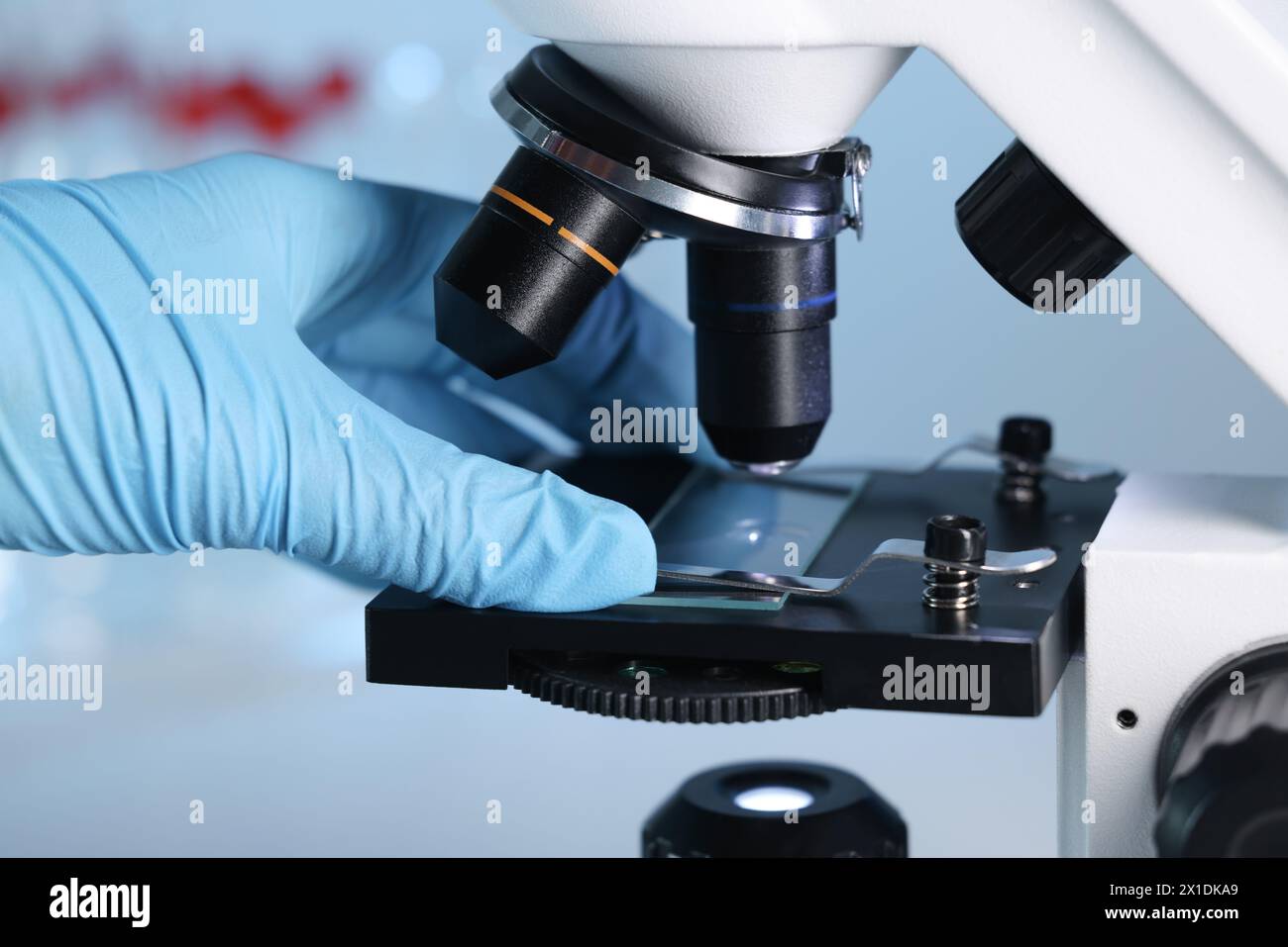 Scientist working modern microscope hi-res stock photography and images ...