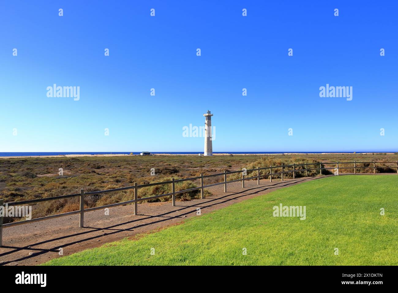 Faro de Morro Jable, Lighthouse on Morro Jable beach on Jandia ...