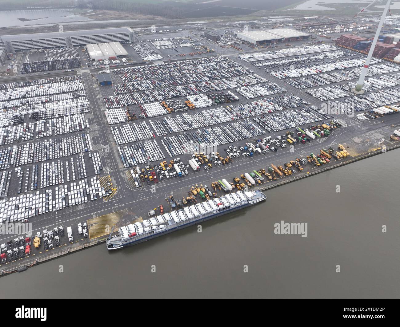 Aerial top down drone views of transportation of vehicles over seas ...