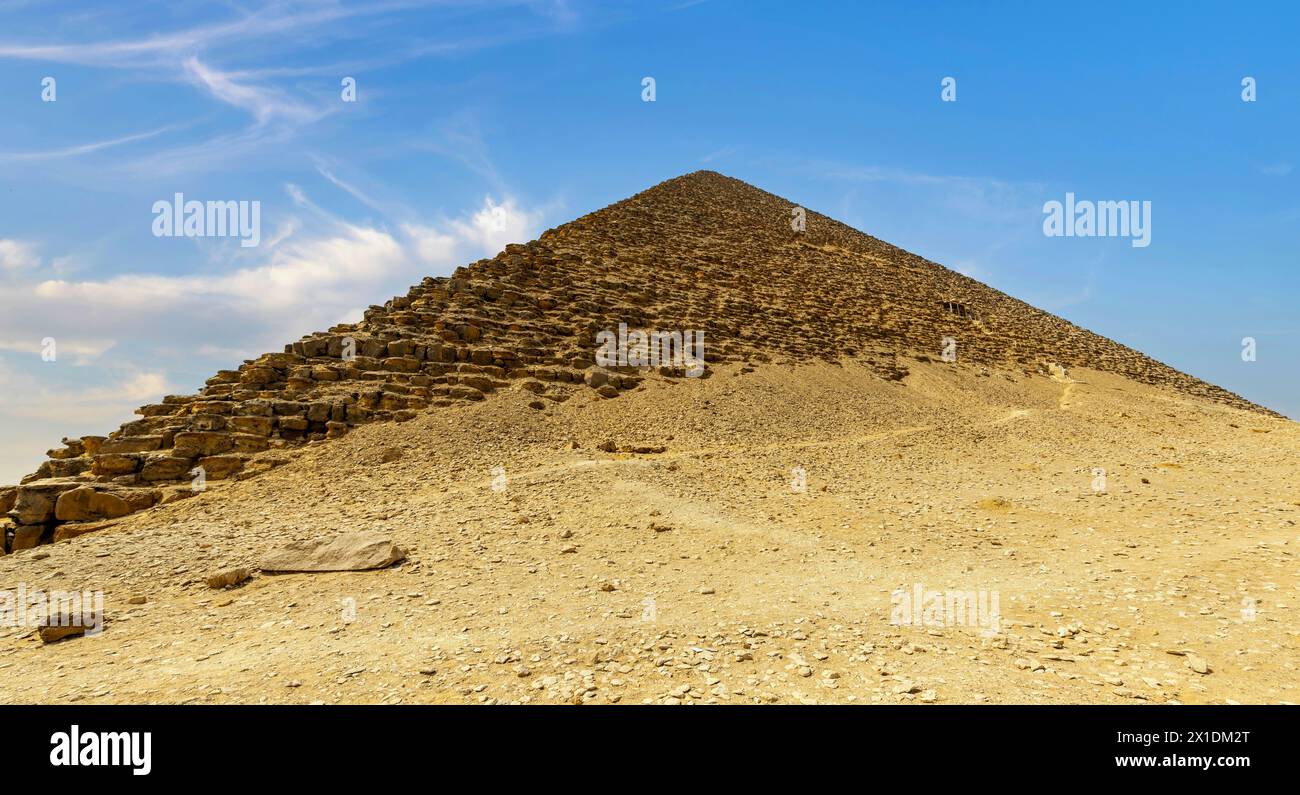Red Pyramid, also called the North Pyramid, in Dahshur, Egypt Stock ...