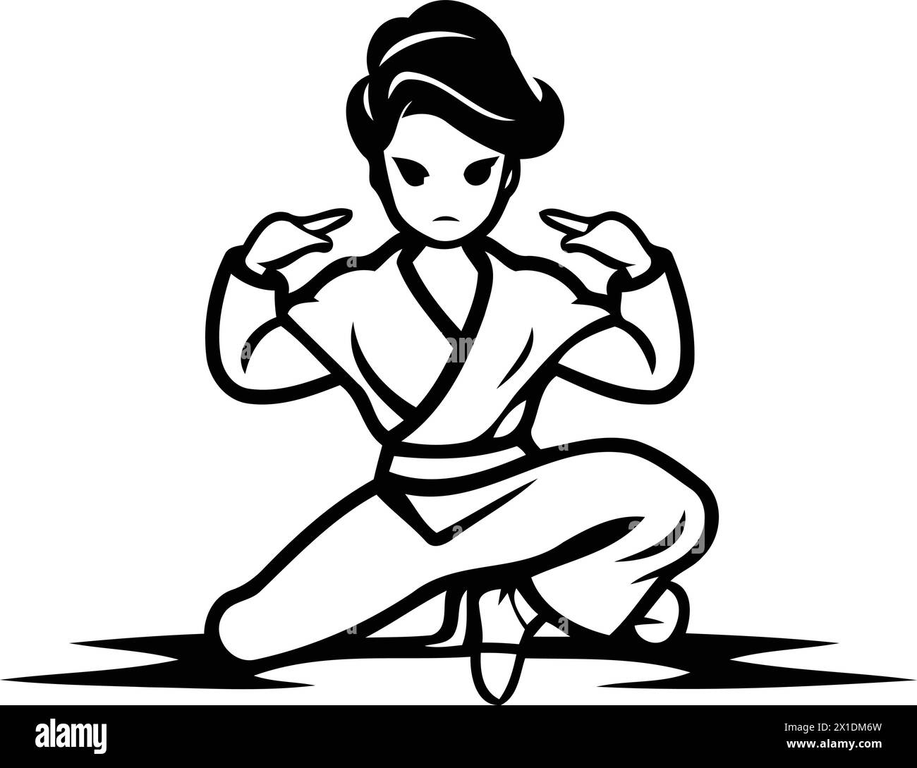 Karate girl Stock Vector Images - Alamy