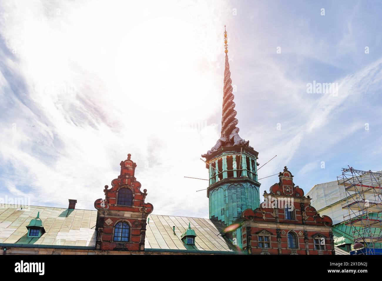 Twisted dragons Spire Old stock exchange building roof, Borsen ...