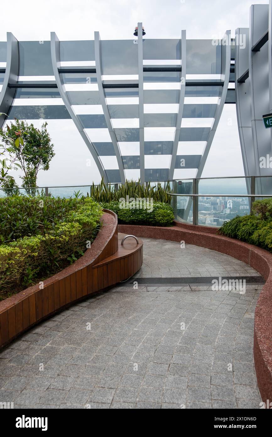 Singapore - 8 March 2024: View of Sky Garden at CapitaSpring Building ...