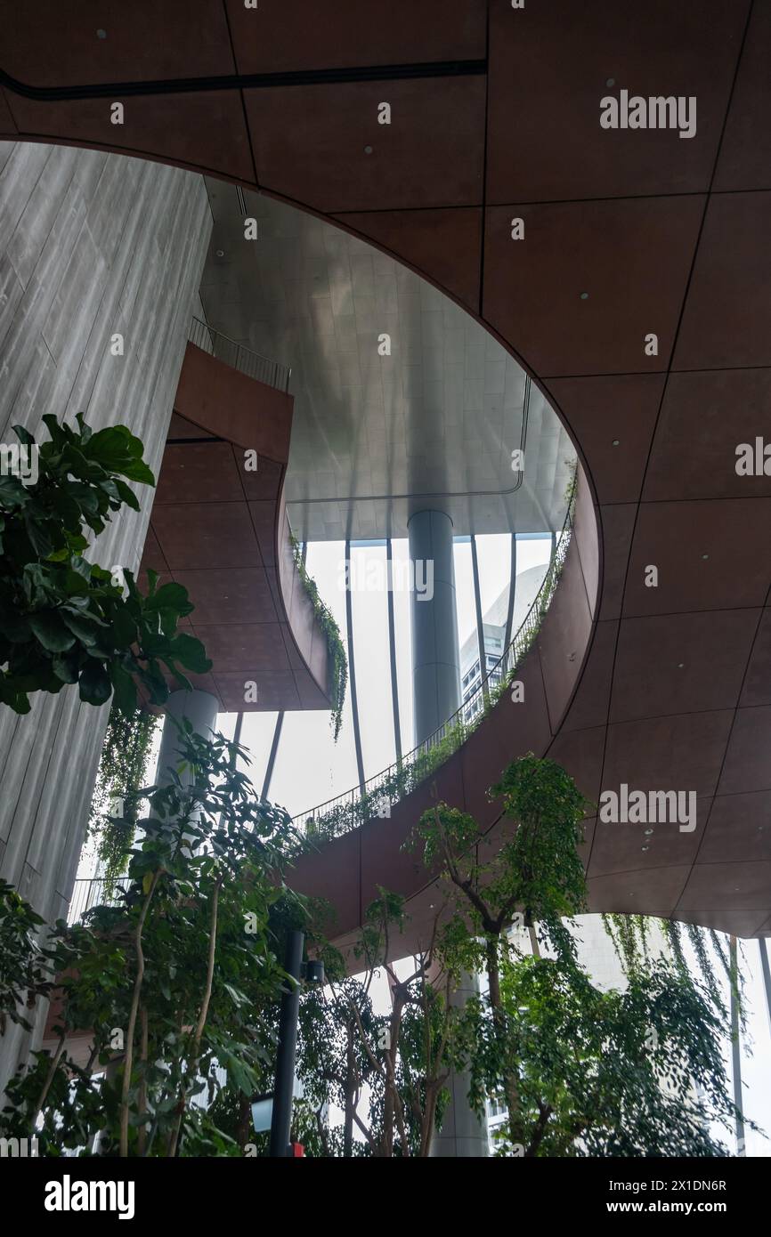 Singapore - 8 March 2024: View of the Green Oasis, an outdoor garden in ...
