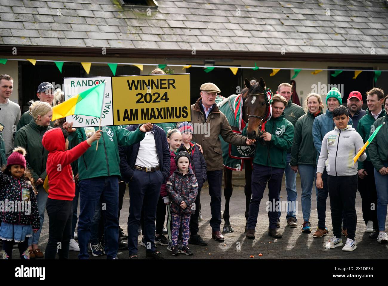 Trainer Willie Mullins, 2024 Randox Grand National winner I Am Maximus ...