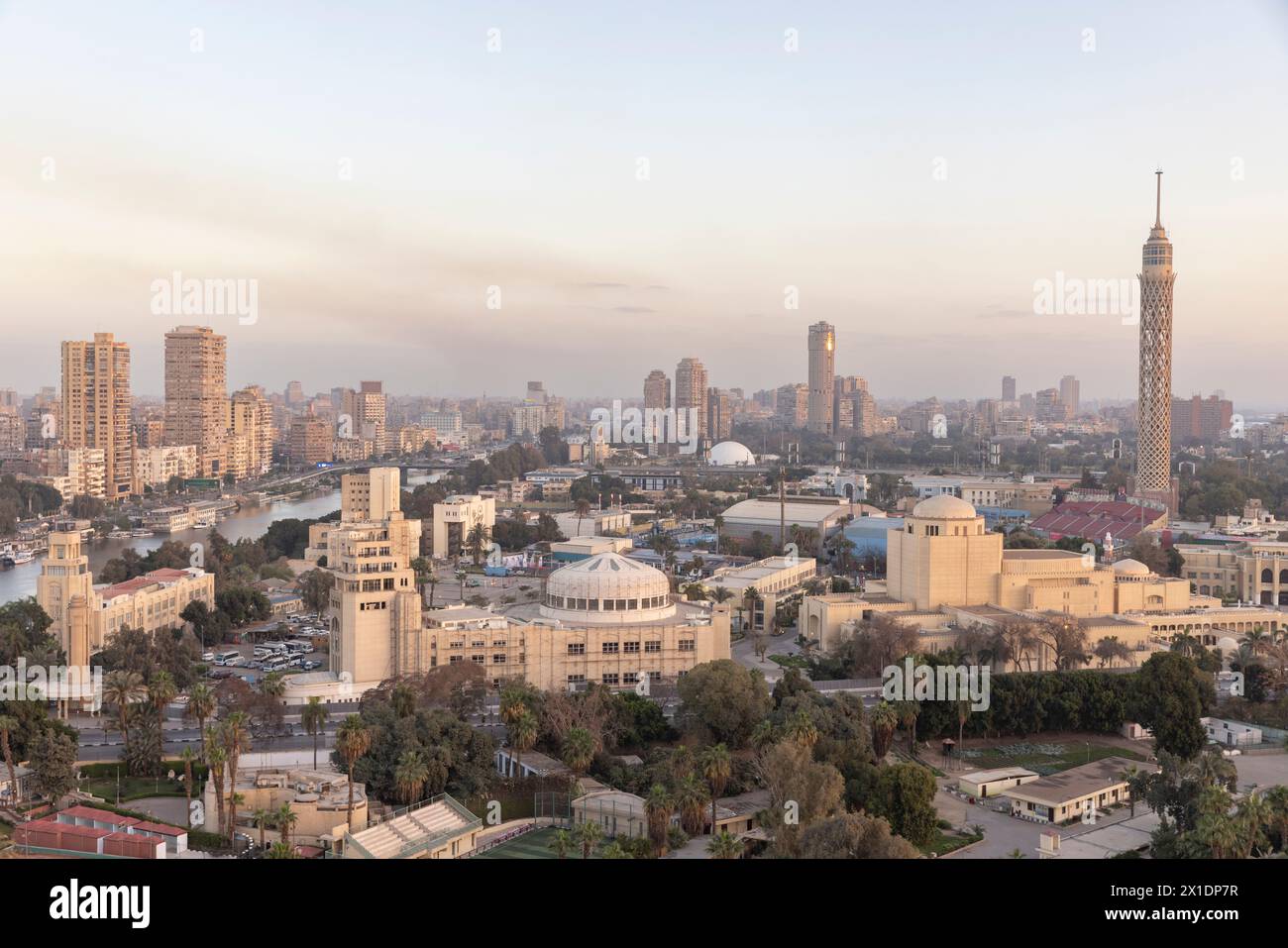 Cairo, Egypt, 20 Mar 2024: view of the Cairo city from a high view ...