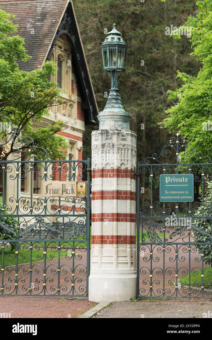 The entrance to Friar Park, one-time home of Beatle George Harrison ...
