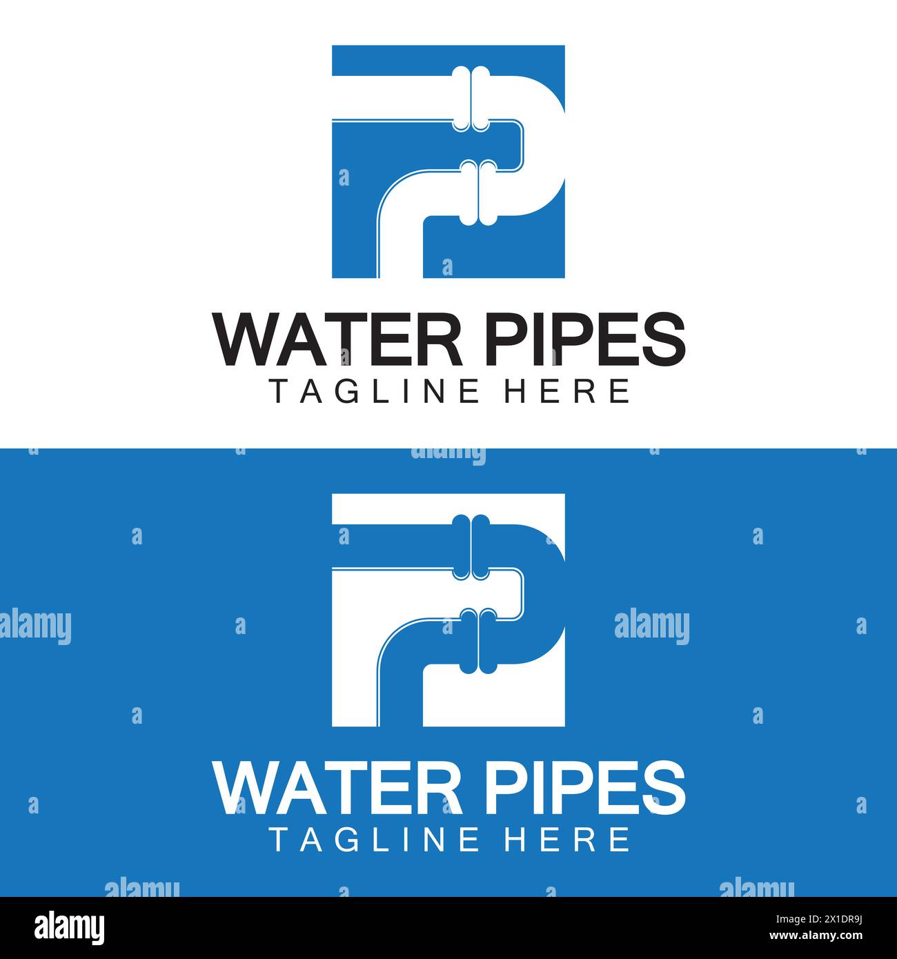 Water Pipes logo icon design template - Vector Stock Vector Image & Art ...