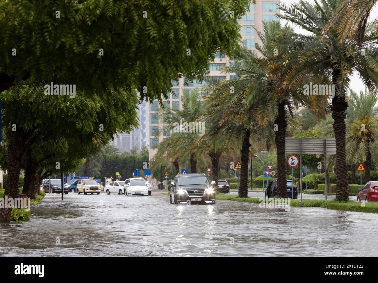Dubai street flooded hi-res stock photography and images - Alamy