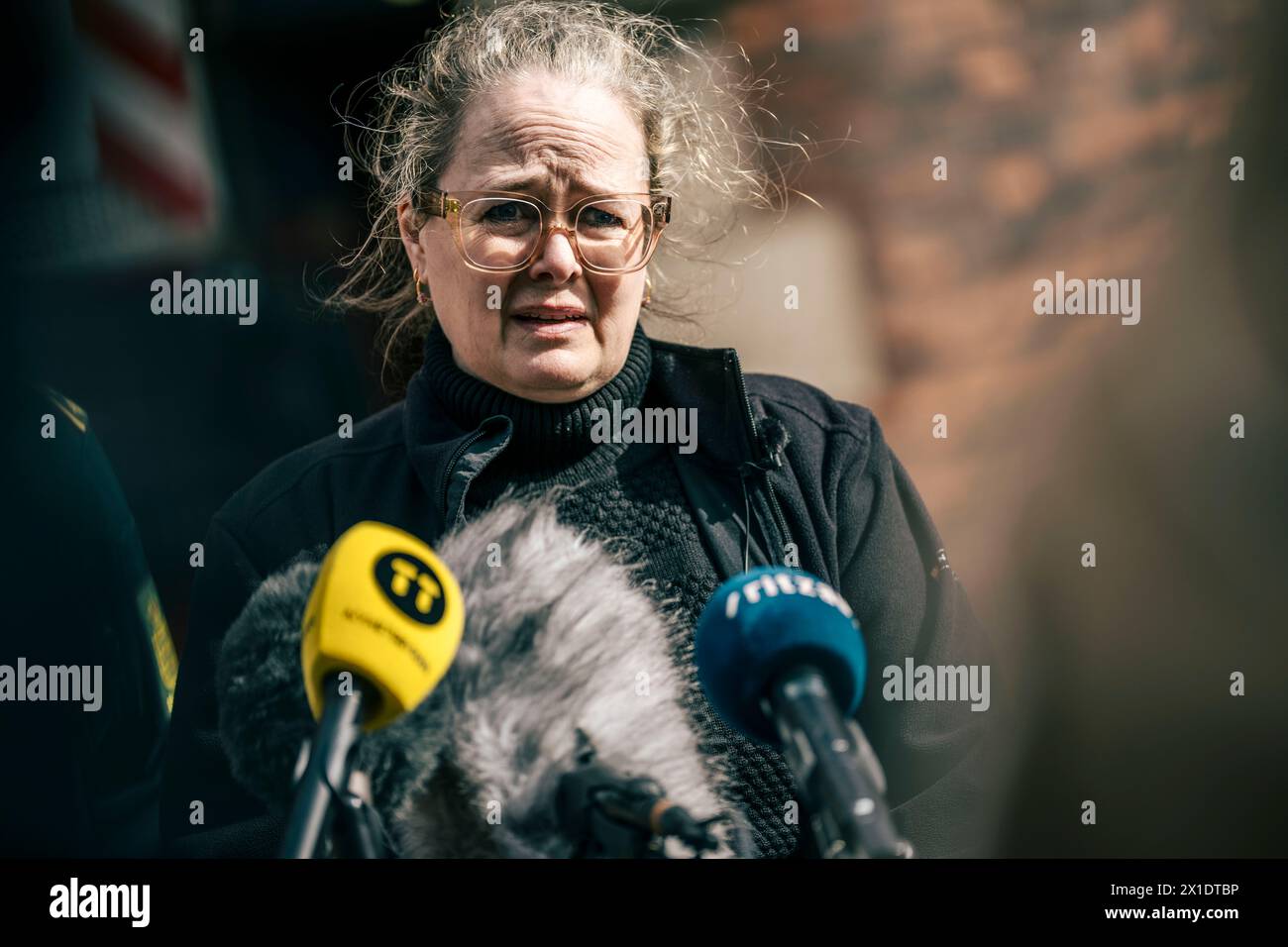 Head of the storage unit at the National Museum Camilla Bastholm during the authority briefing ...