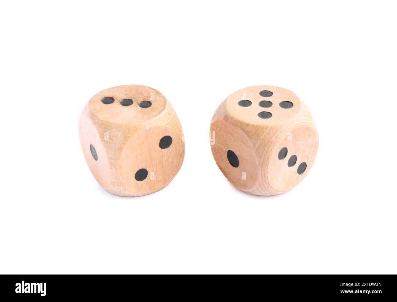 Two wooden dices on hi-res stock photography and images - Alamy