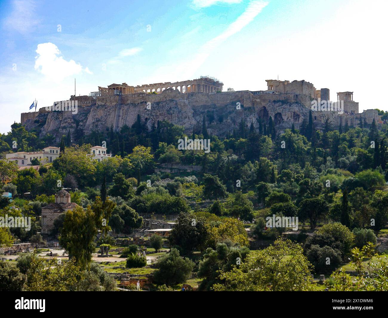 The view of the Acropolis of Athens as seen from Filopappou Hill ...