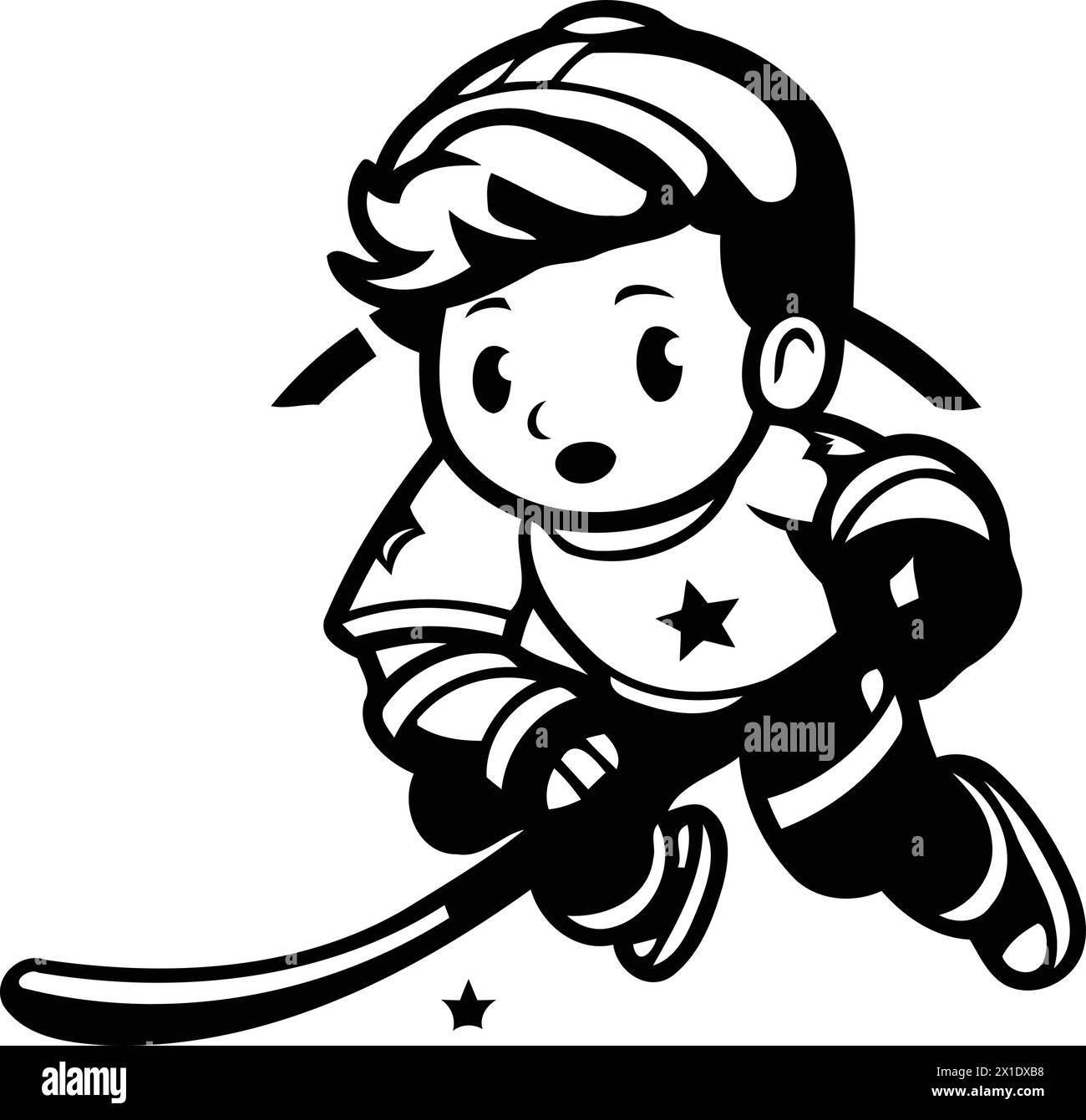 Little hockey player Black and White Stock Photos & Images - Alamy