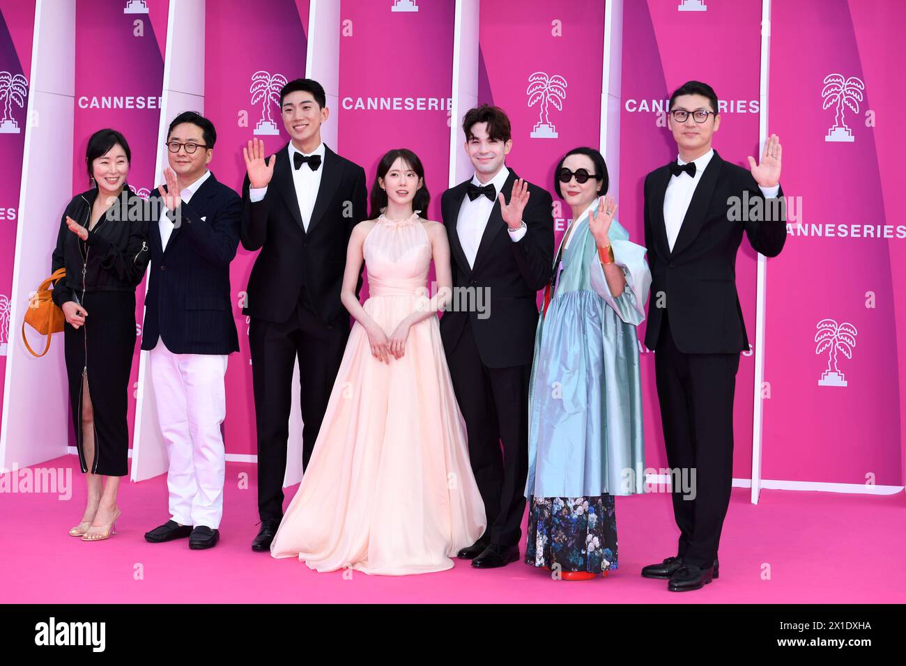 CANNES, FRANCE - APRIL 09: Lee Lu-da, Luda, Kim Jin Sung, Robin Deiana ...