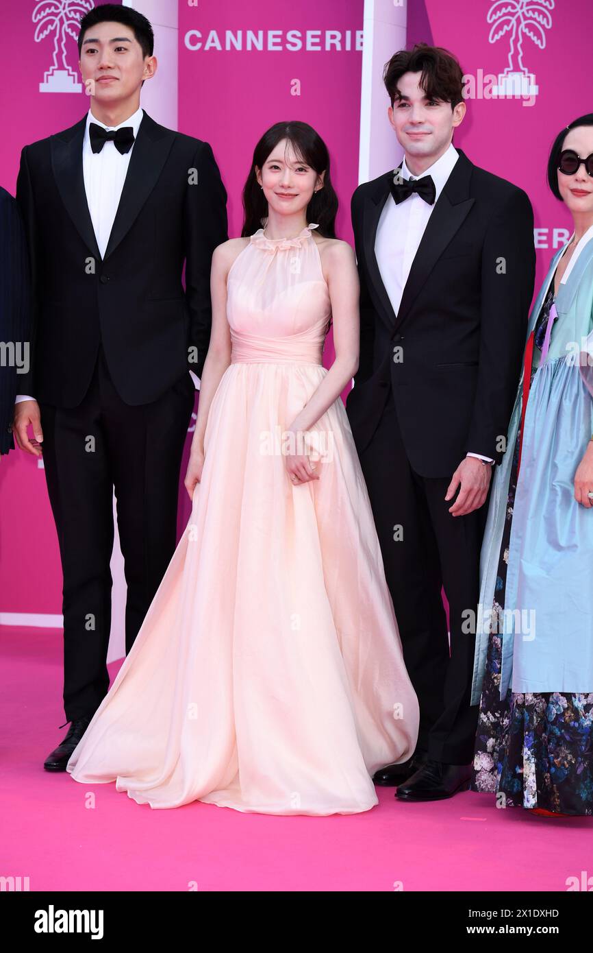 CANNES, FRANCE - APRIL 09: Lee Lu-da, Luda, Kim Jin Sung, Robin Deiana ...