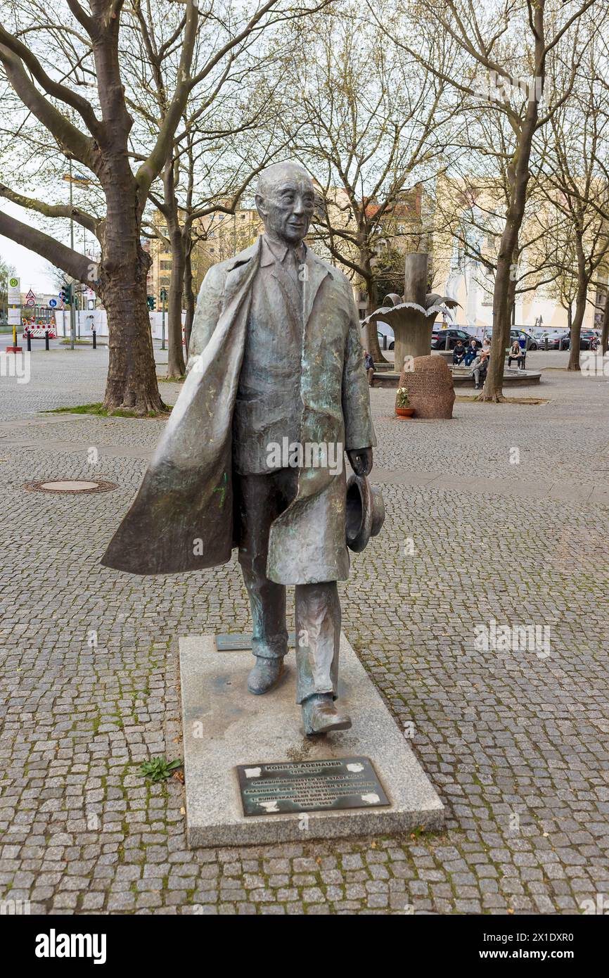BERLIN, GERMANY - April 12, 2024: Monument of the first German ...