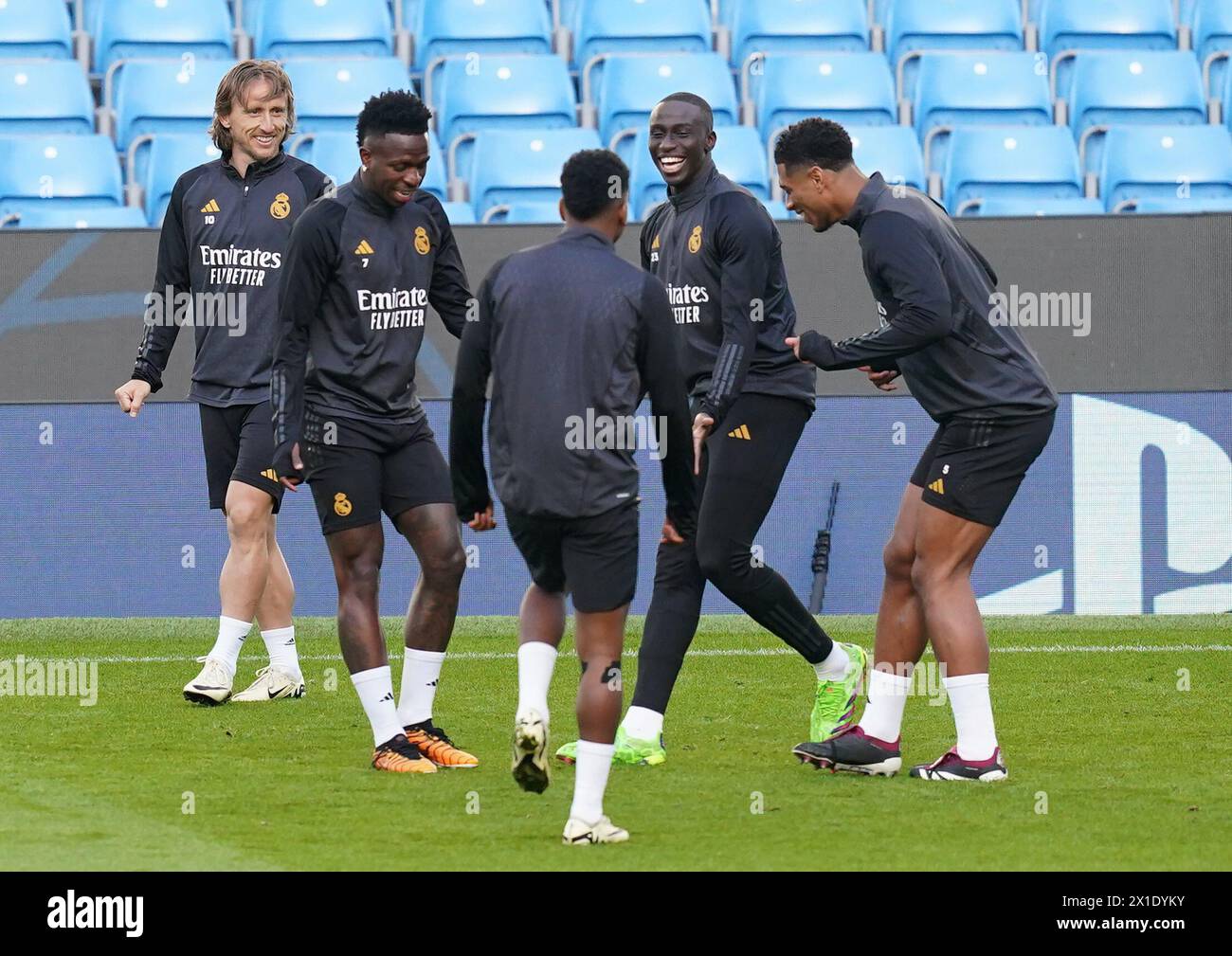 Real Madrid's Luka Modric, Vinicius Junior, Ferland Mendy and Jude ...