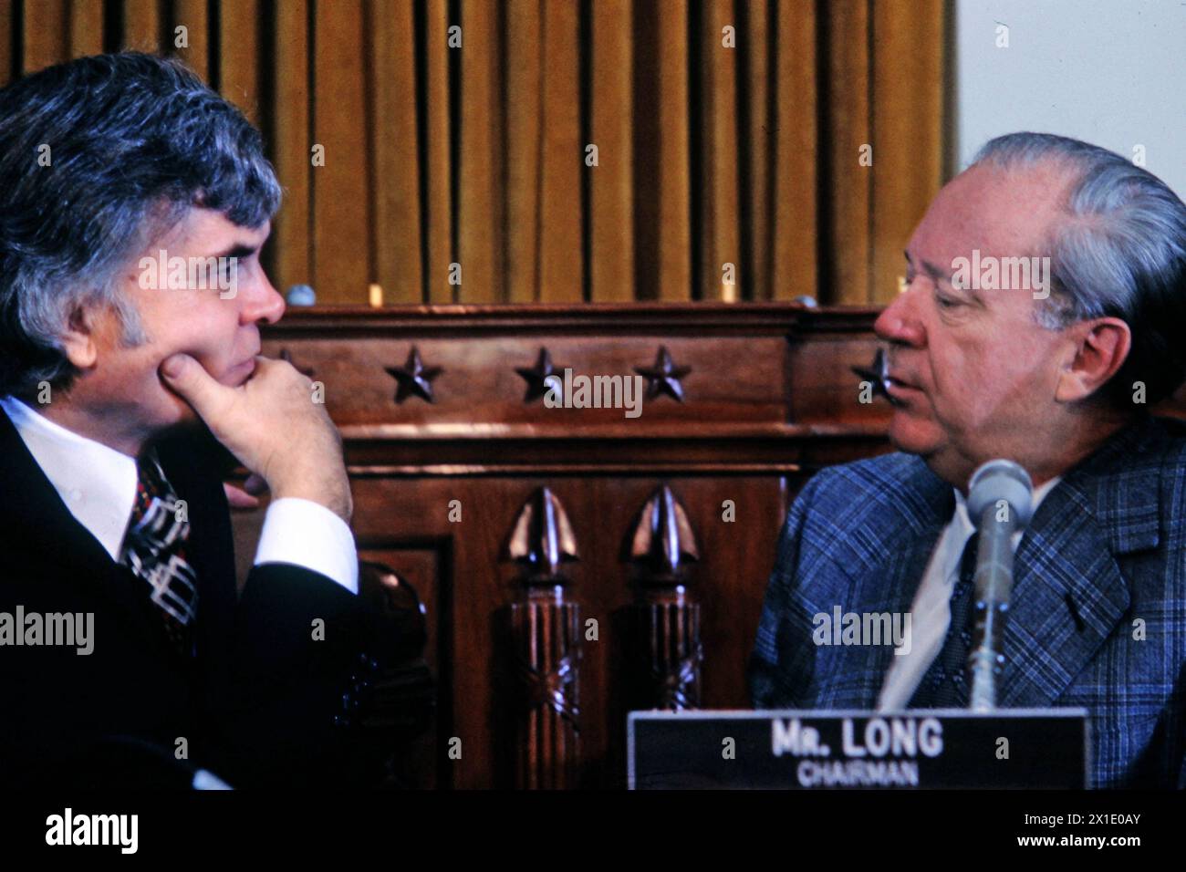 Rep Al Ullman and Senator Russell Long Photo by Dennis Brack bb90 Stock ...