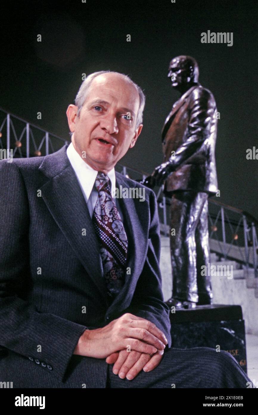 Jack Brooks Represntative from Texas poses in front of a statue of Sam ...