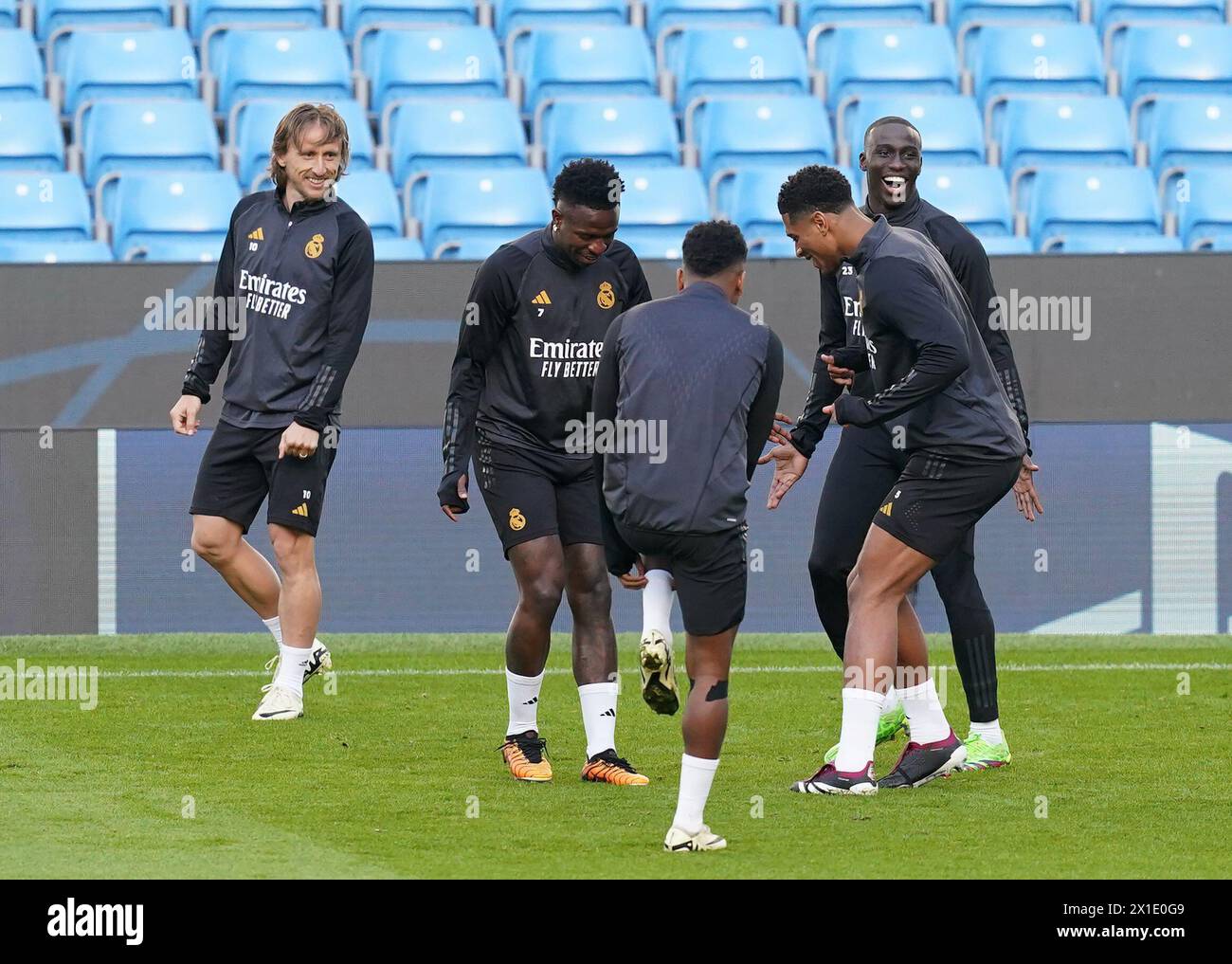Real Madrid's Luka Modric, Vinicius Junior, Ferland Mendy and Jude ...