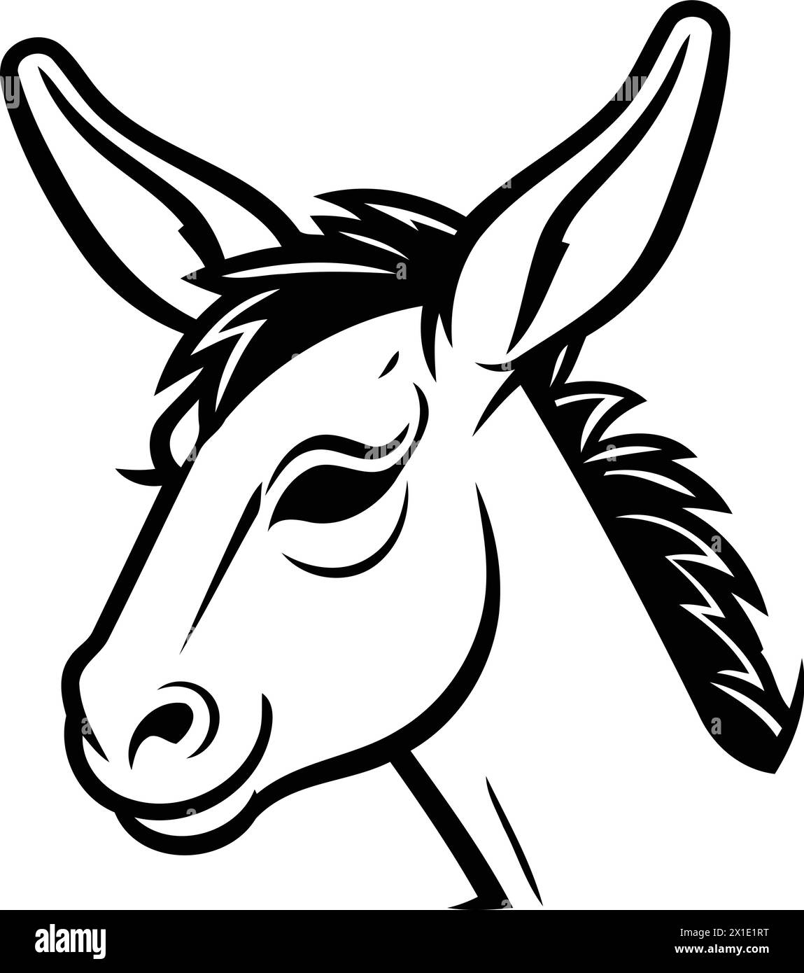 Donkey head cartoon Stock Vector Images - Alamy