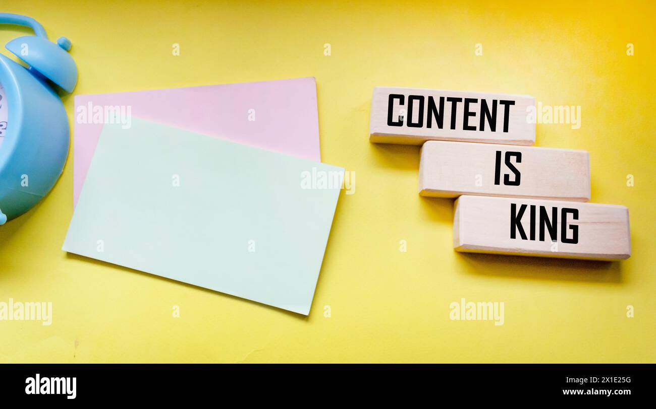 The contents are royal words on wooden blocks on a yellow background ...