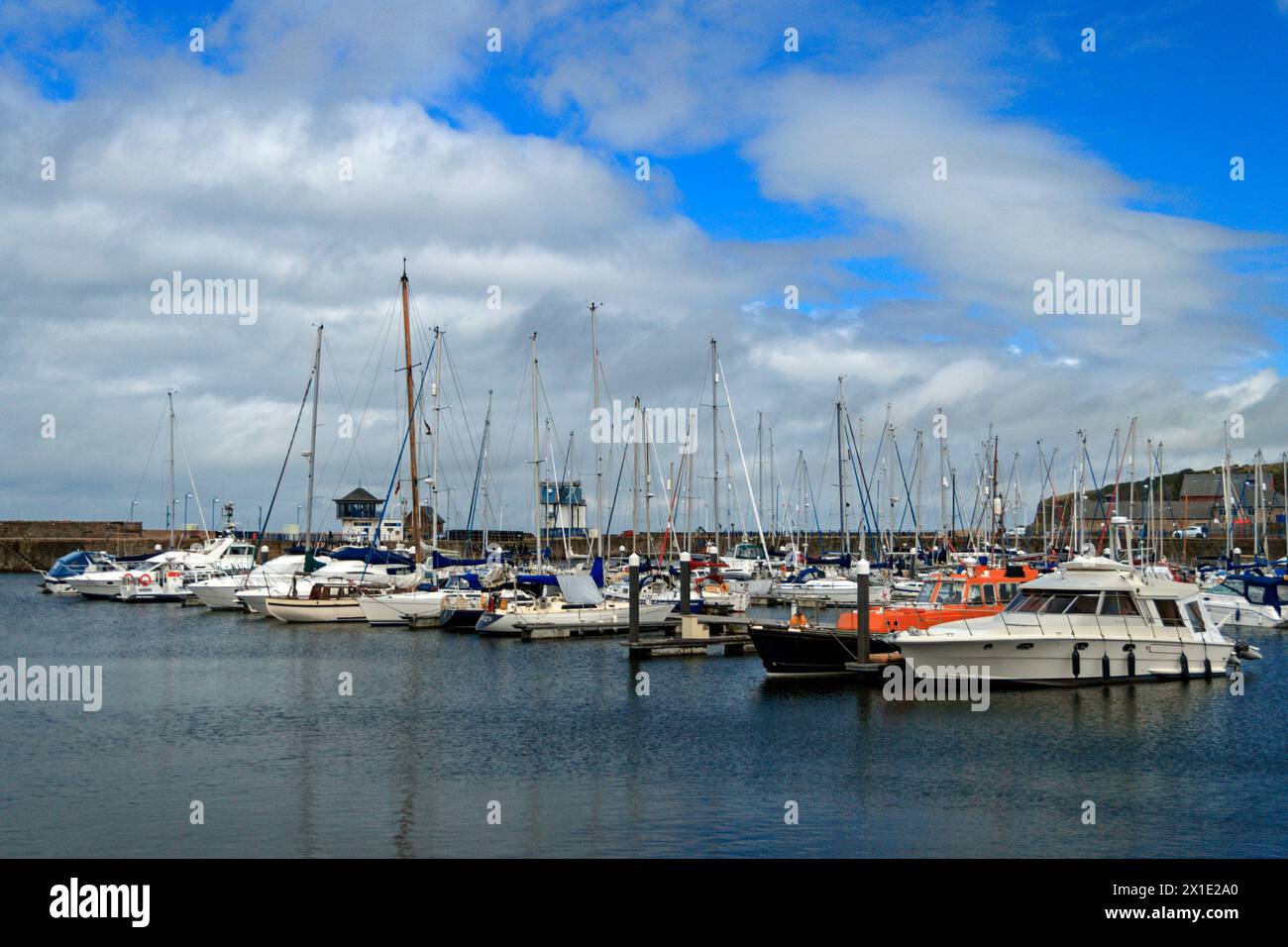 Boats on Whitehaven Harbour Stock Photo - Alamy
