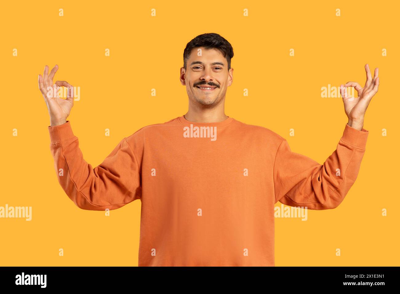 Funny guy moustache showing hi-res stock photography and images - Alamy