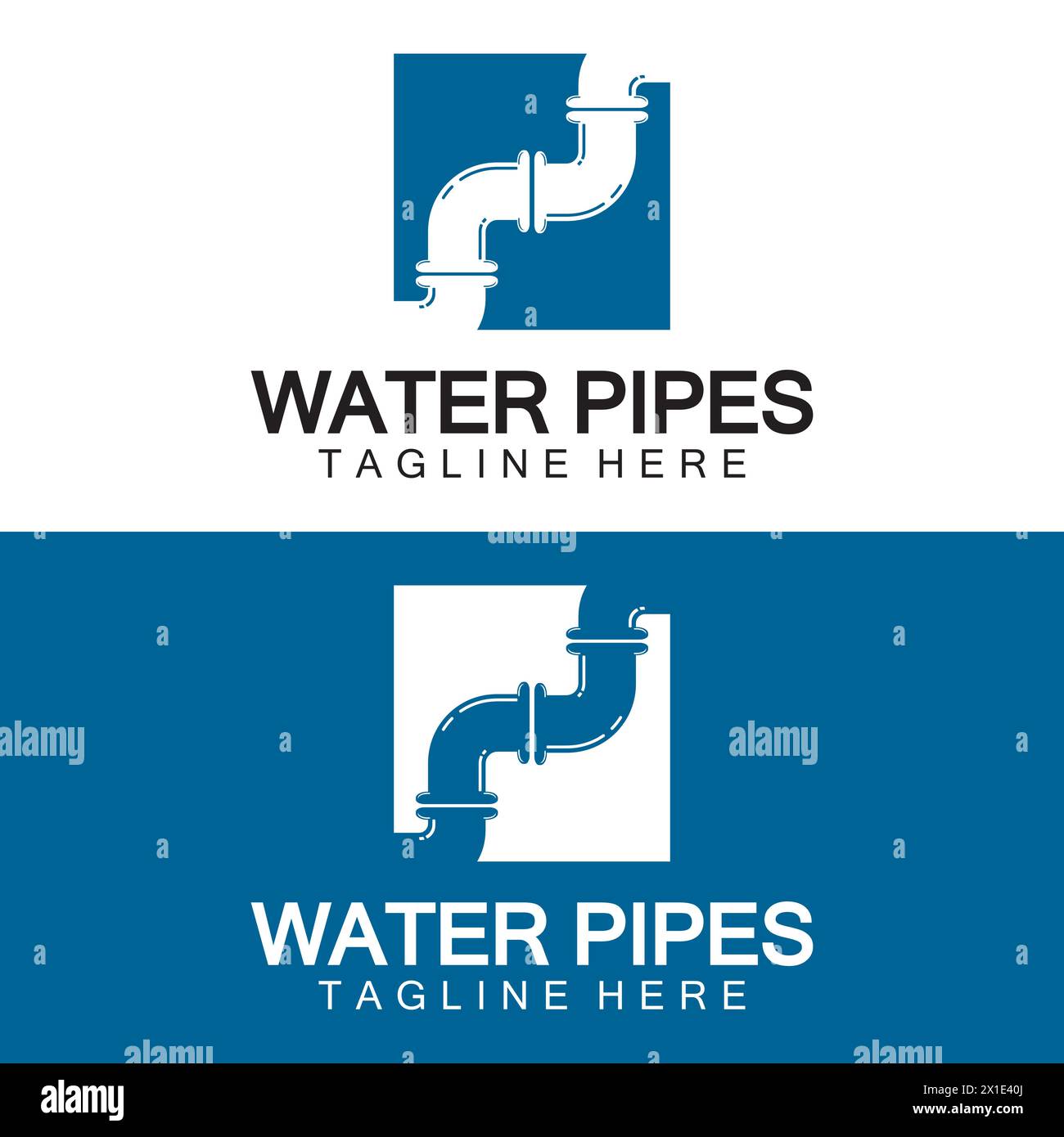 Water Pipes logo icon design template - Vector Stock Vector Image & Art ...