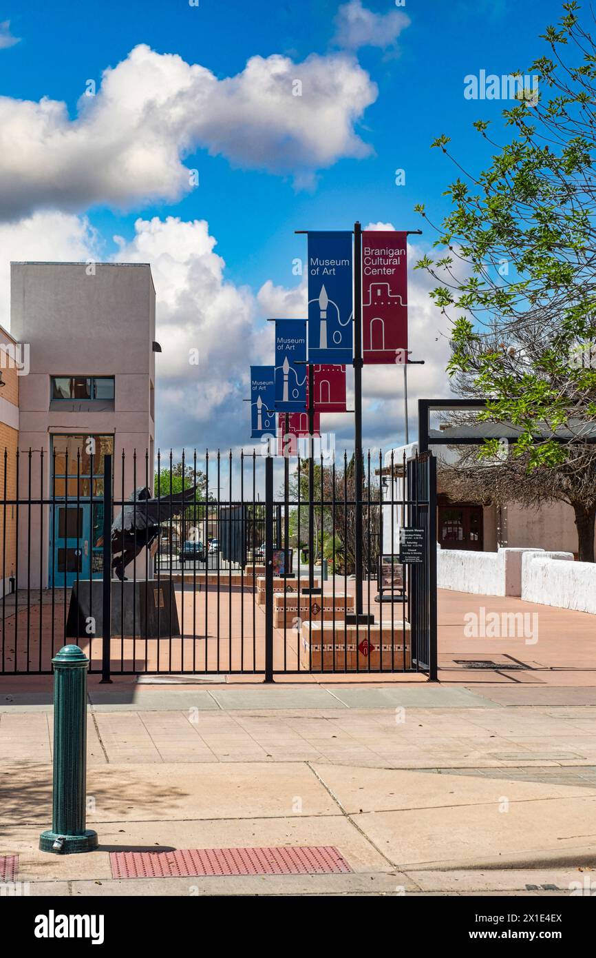 The Museum of Art on Main Street in downtown Las Cruces, NM Stock Photo ...