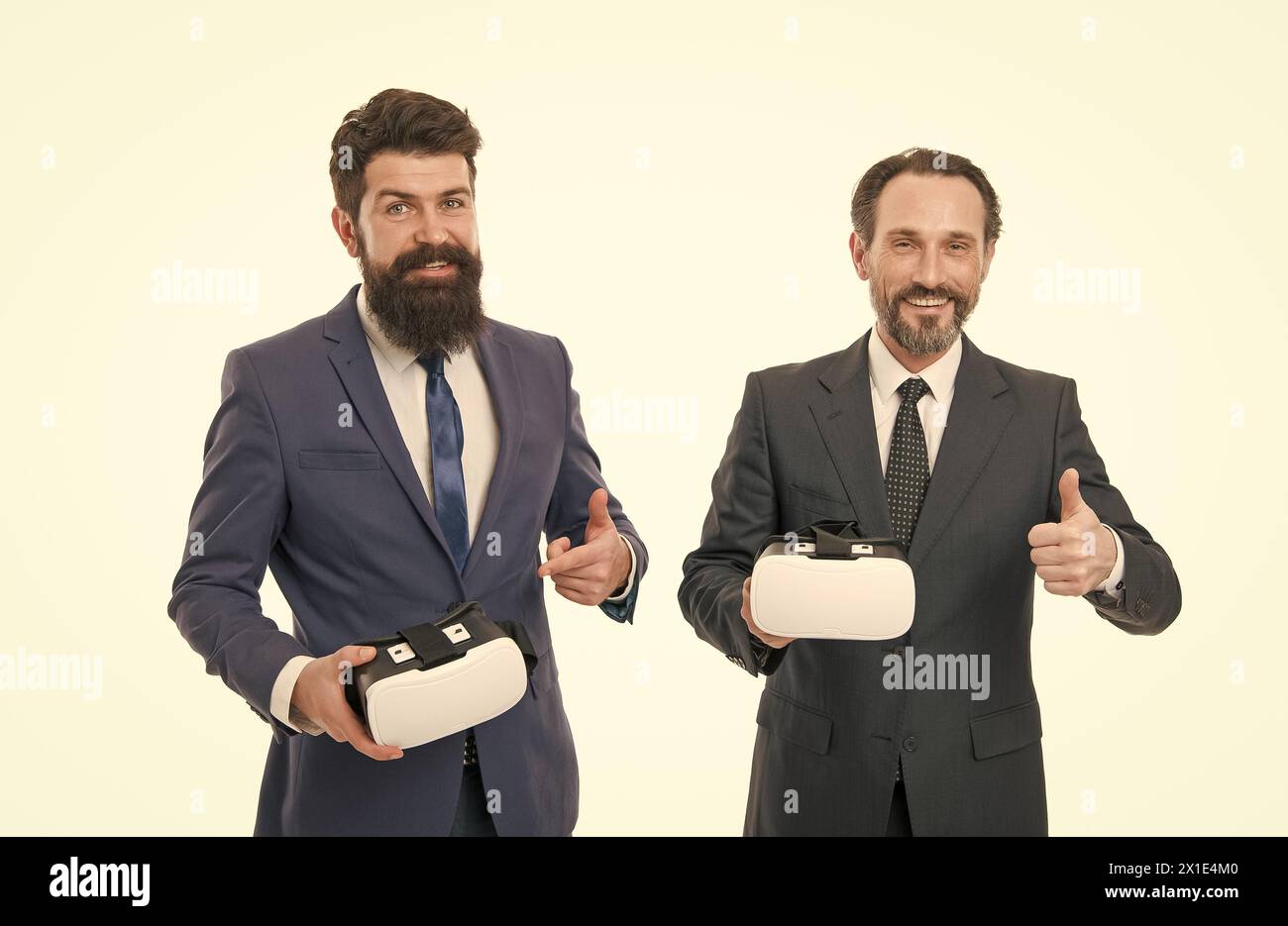 The future. modern technology in agile business. businessmen wear ...
