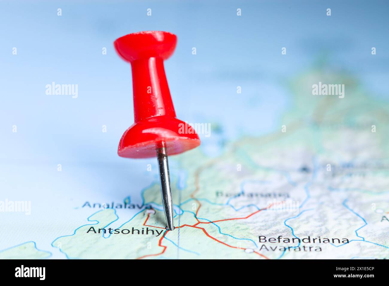 Antsohihy, Madagascar pin on map Stock Photo - Alamy
