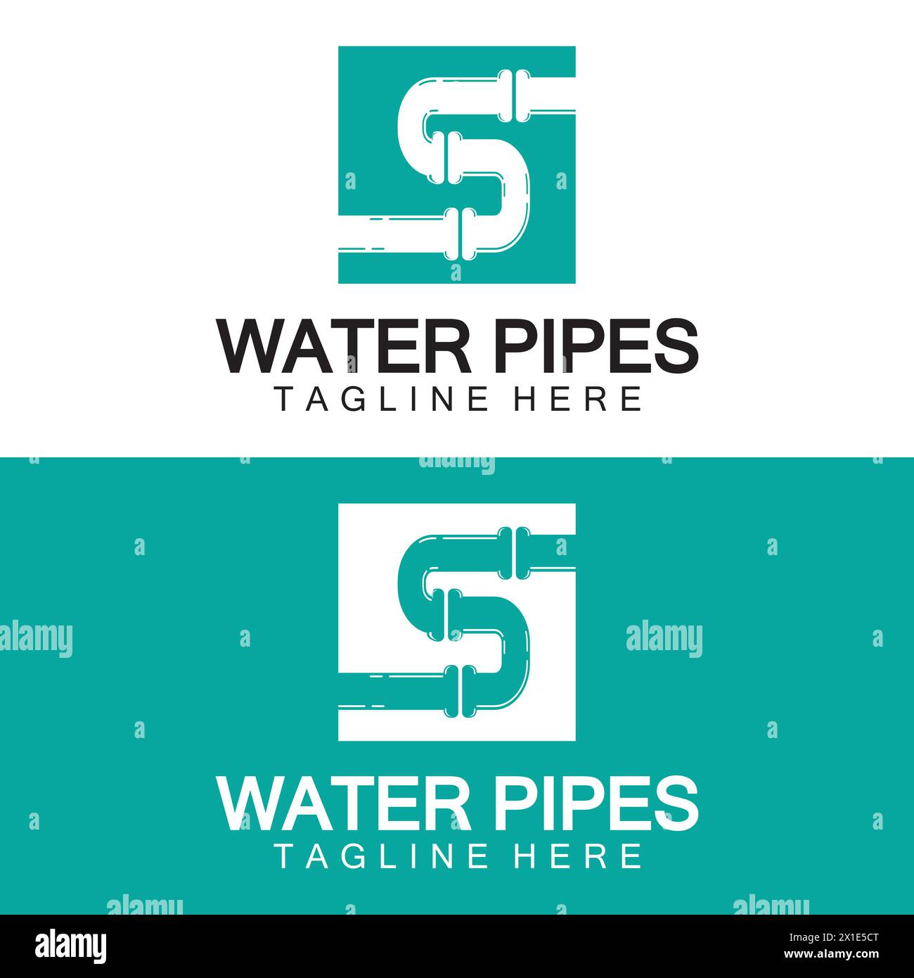 Water Pipes logo icon design template - Vector Stock Vector Image & Art ...