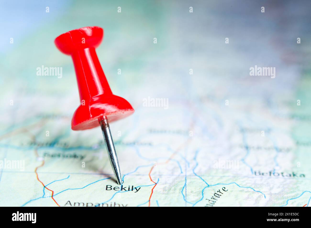 Bekily, Madagascar pin on map Stock Photo - Alamy