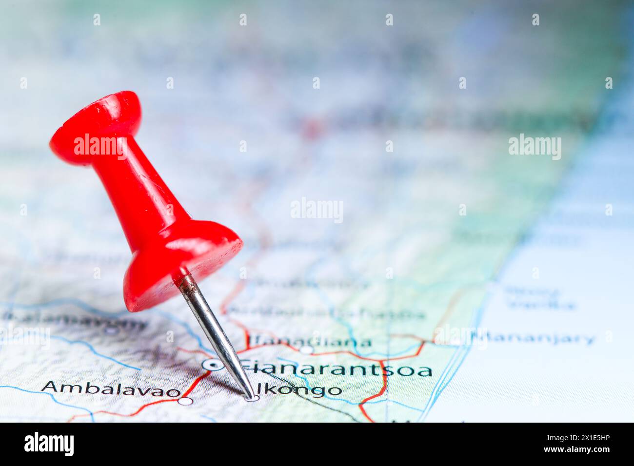 Ikongo, Madagascar pin on map Stock Photo - Alamy