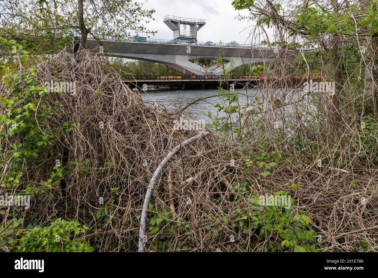 Hillingdon, UK. 16th April, 2024. The part-constructed Colne Valley ...