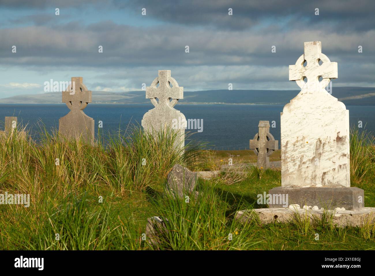 Cemetery on Inisheer island in the Aran islands on the Wild Atlantic ...