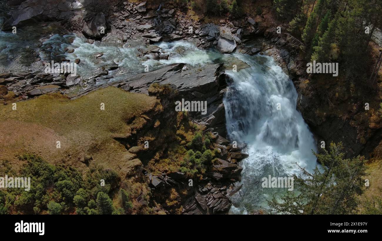 Krimml Waterfalls in Austrian Alps Stock Photo - Alamy
