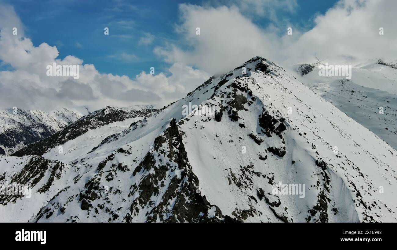 Snow Alp mountain range landscape Stock Photo - Alamy