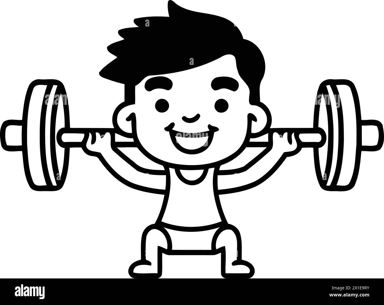 Boy exercises Stock Vector Images - Alamy