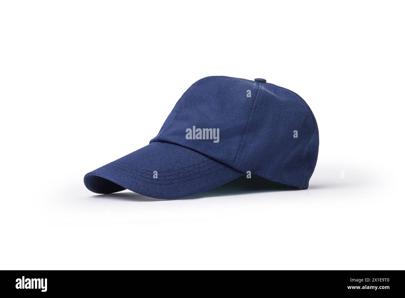Blue baseball cap isolated on white background; perspective view Stock ...
