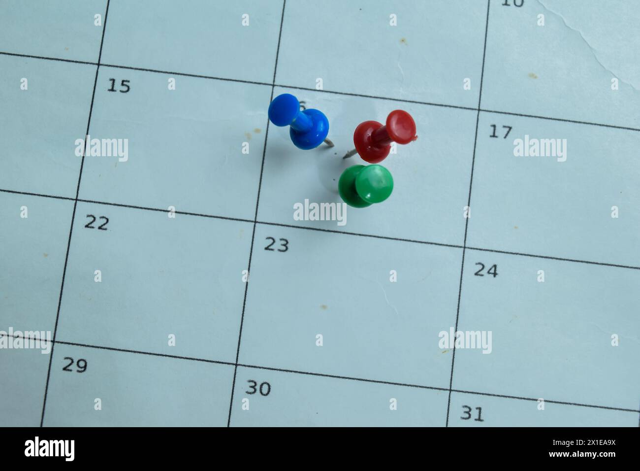 Concept of Pin on Calendar Stock Photo - Alamy