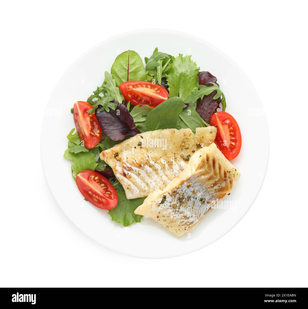 Tasty cod served salad hi-res stock photography and images - Alamy
