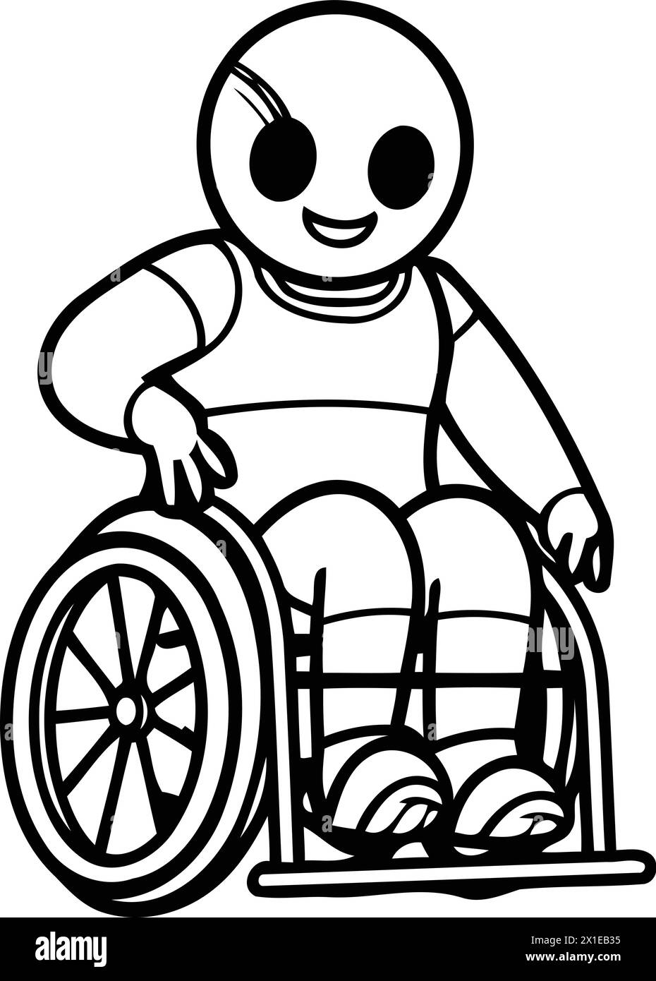 Wheelchair cartoon Black and White Stock Photos & Images - Alamy