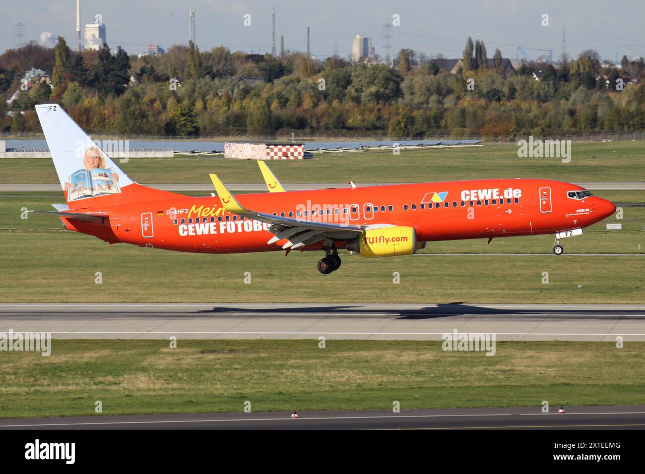 German TUIfly Boeing 737-800 with registration D-AHFZ in special CEWE ...
