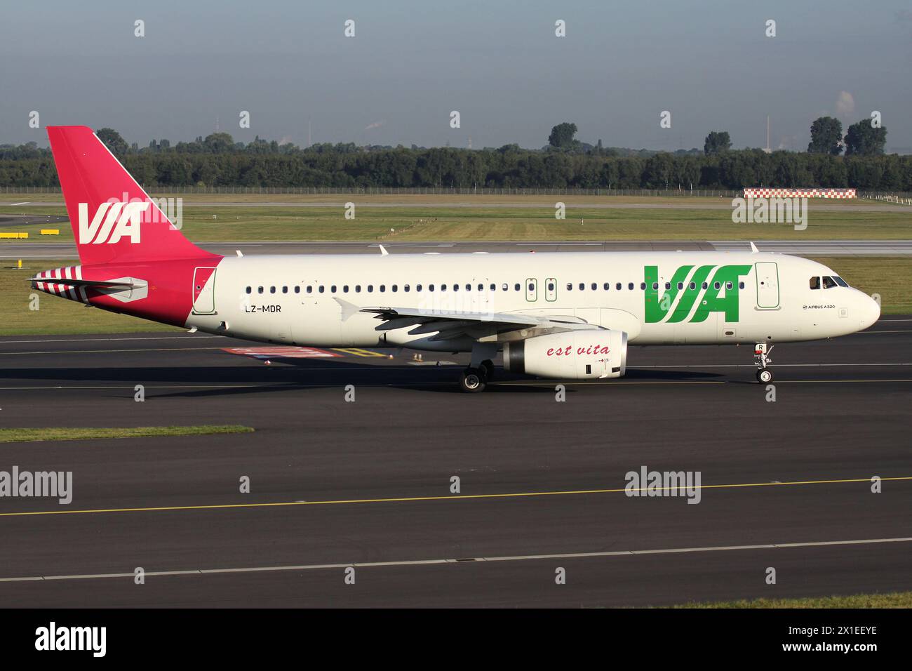 Bulgarian Air VIA Airbus A320-200 with registration LZ-MDR on taxiway ...