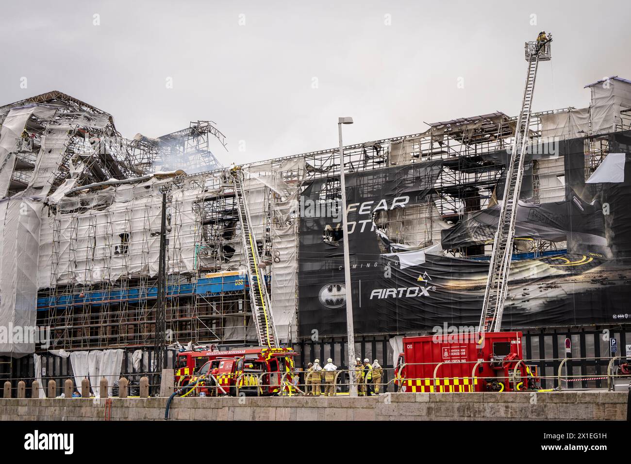 The Stock Exchange is on fire in Copenhagen on Tuesday, April 16, 2024 ...