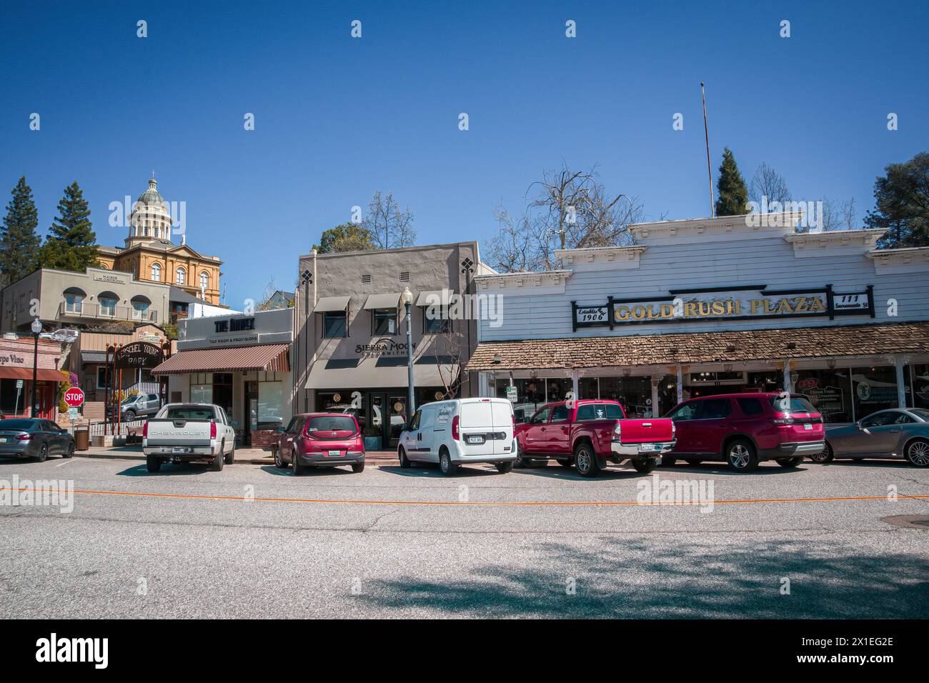 Photo of the historic Gold Rush Plaza and other retail shops in the ...